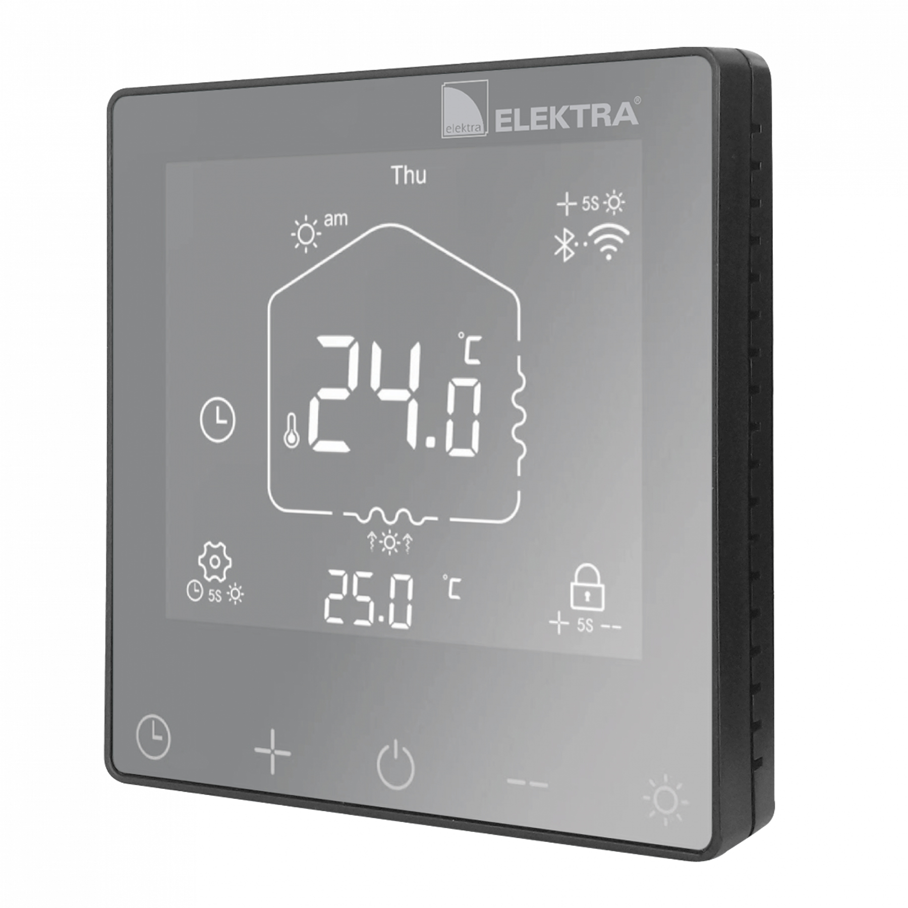 ELR30 WiFi Programmable Thermostat - Black - Elektra UK